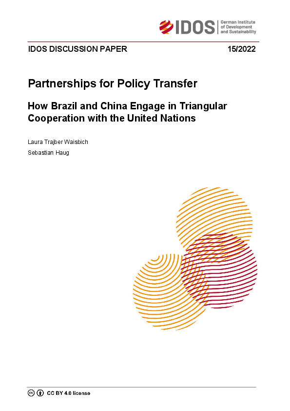 Partnerships for policy transfer: how Brazil and China engage in ...