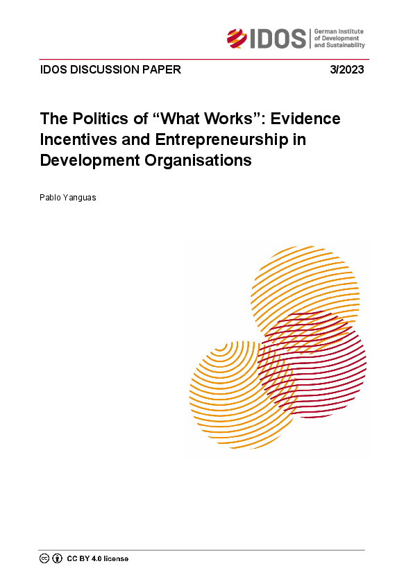 The politics of “what works”: evidence incentives and entrepreneurship ...