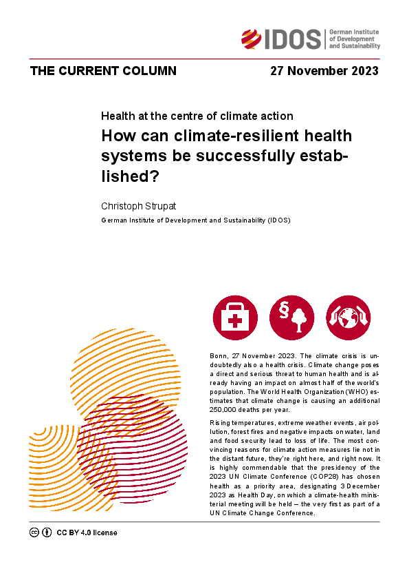How can climate-resilient health systems be successfully established?
