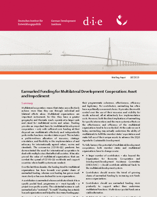 Earmarked funding for multilateral development cooperation: asset and ...
