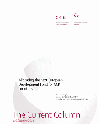 Allocating the next European Development Fund for ACP countries