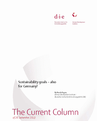 Sustainability goals – also for Germany!