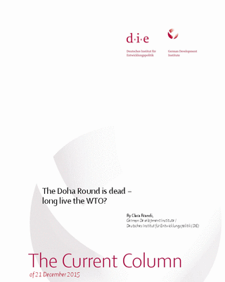 The Doha Round is dead – long live the WTO?