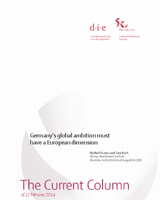 Germany's global ambition must have a European dimension