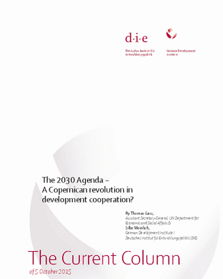 The 2030 Agenda – A Copernican revolution in development cooperation?