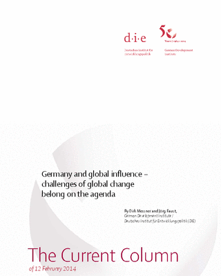 Germany and global influence – challenges of global change belong on ...
