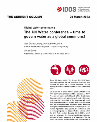 The UN Water conference – time to govern water as a global commons!