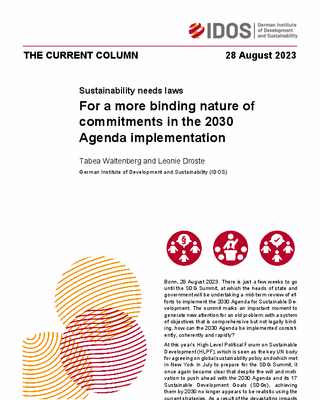 For a more binding nature of commitments in the 2030 Agenda implementation