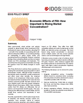 Economic effects of FDI: how important is rising market concentration?