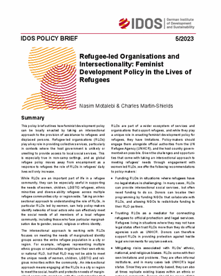 Refugee-led organisations and intersectionality: feminist development ...