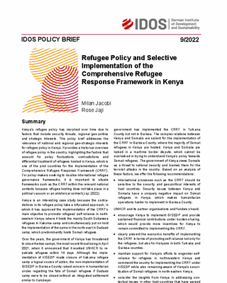 Refugee policy and selective implementation of the Comprehensive ...