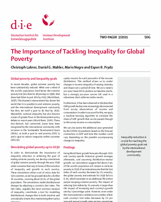 The importance of tackling inequality for global poverty